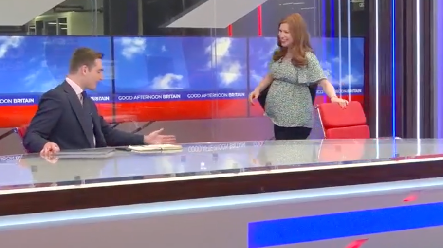 Watch moment Emily Carver arrives late for GB News show after receiving ...
