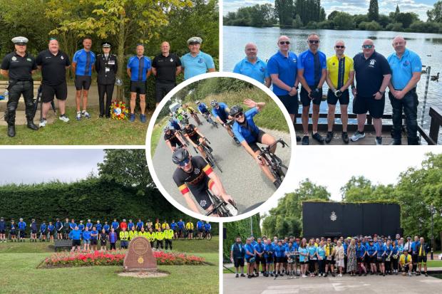 Pictures as Durham Police cycle 250 miles honouring fallen officers