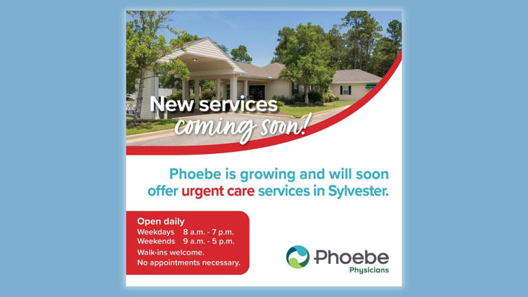 Phoebe expansion to offer urgent care services in Sylvester