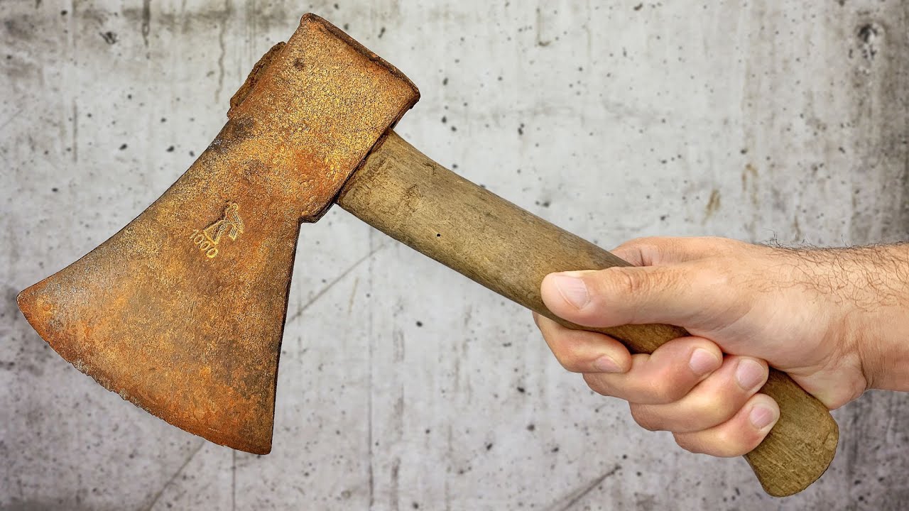 Old German axe makeover you won't believe!