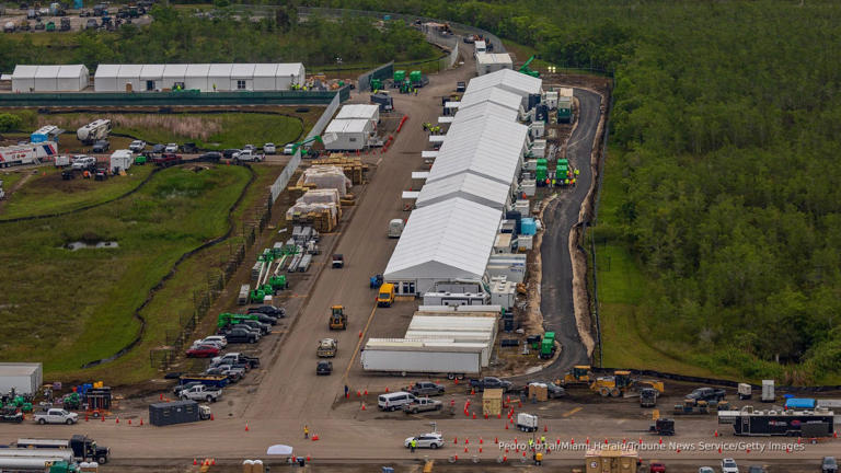 Judge orders temporary halt to construction at ‘Alligator Alcatraz'