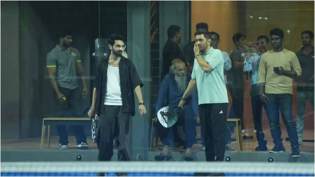 MS Dhoni and Anirudh’s Padel match wins the internet; cricket icon ...