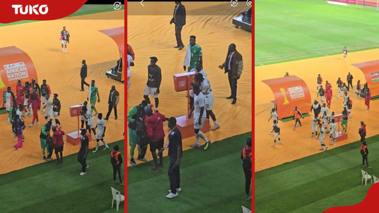 Angola vs Kenya: Harambee Stars players spotted kissing VAR booth after ...