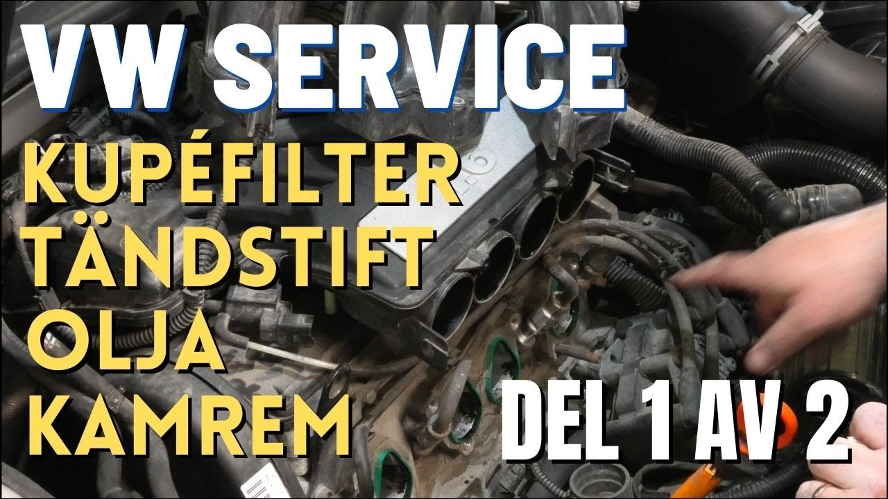 VW Service. Byter Olja, Filter, Kupéfilter Och Tändstift. Golf 1,6 ...