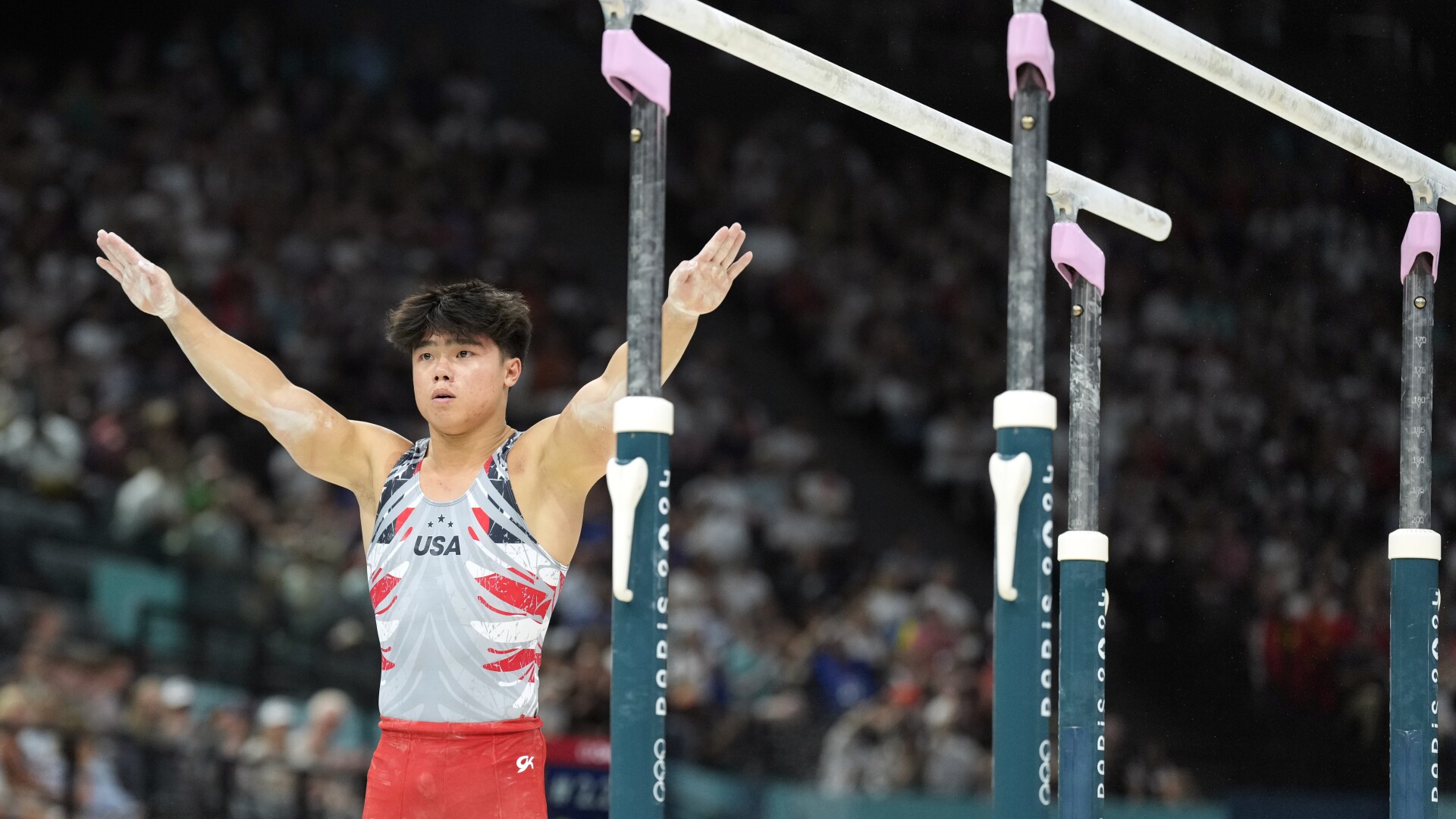 Asher Hong takes record lead at Xfinity U.S. Gymnastics Championships