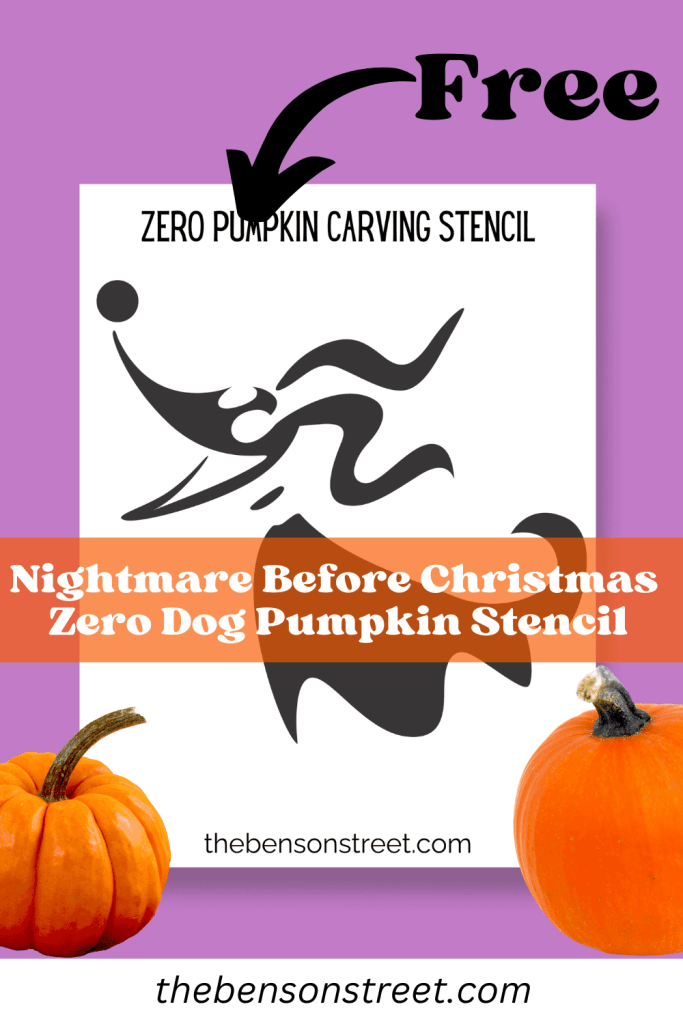 Nightmare Before Christmas Zero Pumpkin Stencil Printable