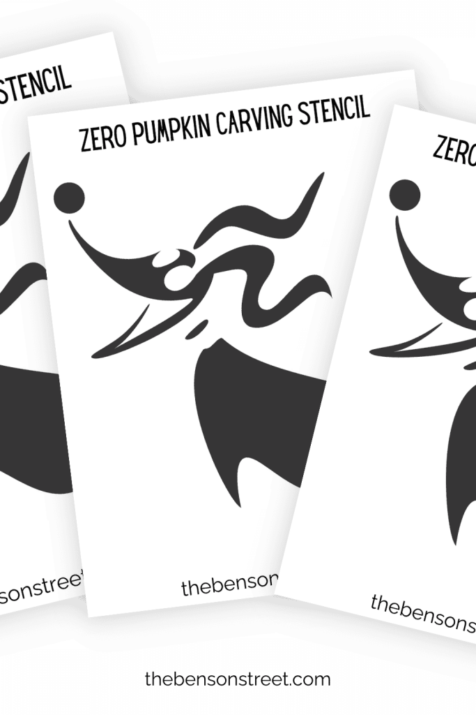 Nightmare Before Christmas Zero Pumpkin Stencil Printable