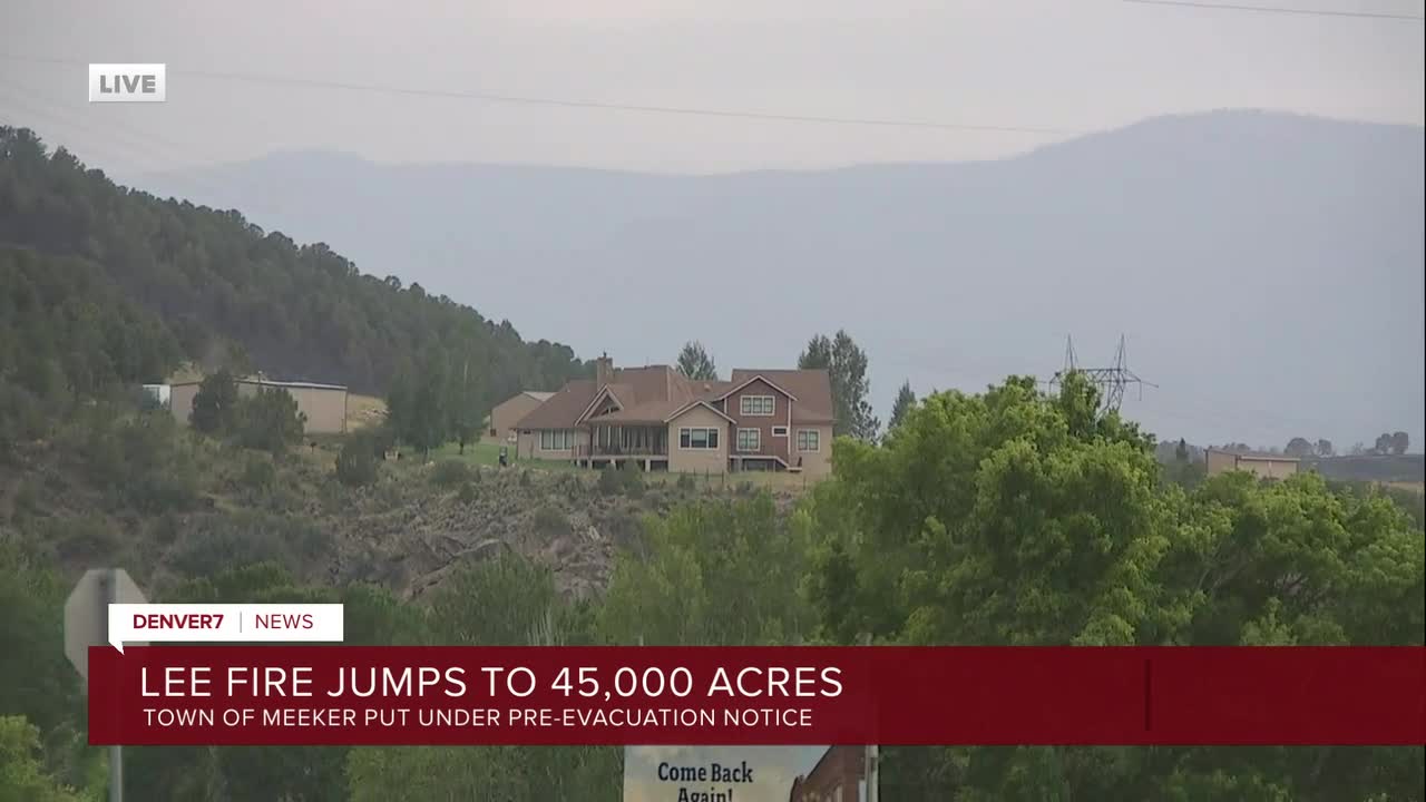 Lee Fire grows to 45,000 acres, threatens town of Meeker on Colorado's ...