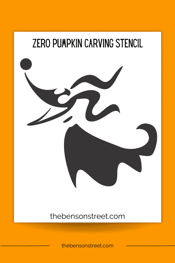 Nightmare Before Christmas Zero Pumpkin Stencil Printable