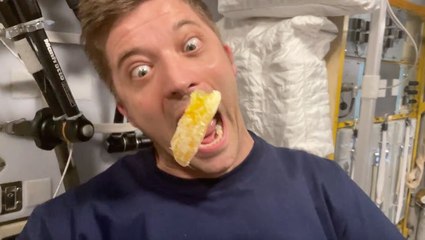 Slow Motion Video Captures Astronaut Eating A Slice Of Orange In Space ...