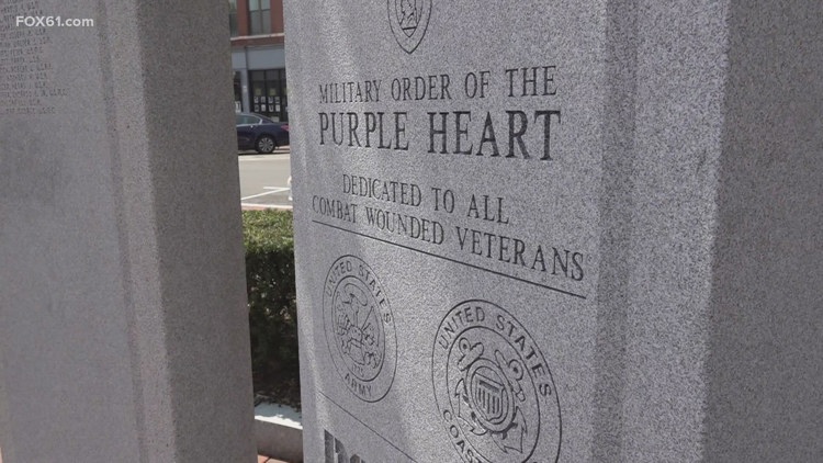 New Britain unveils Purple Heart monument honoring wounded veterans