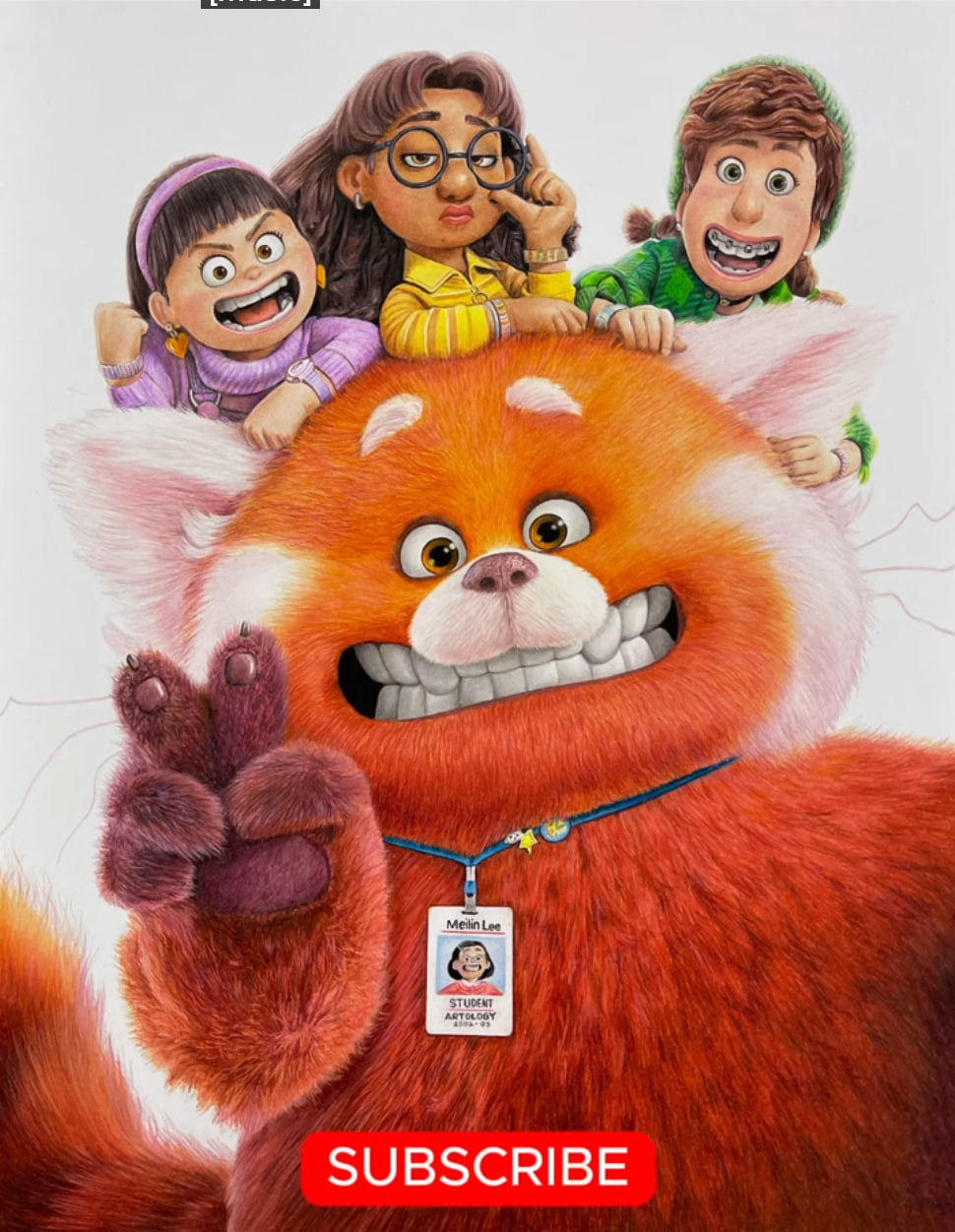 Turning Red Drawing Time-Lapse | Watch Mei Come to Life!