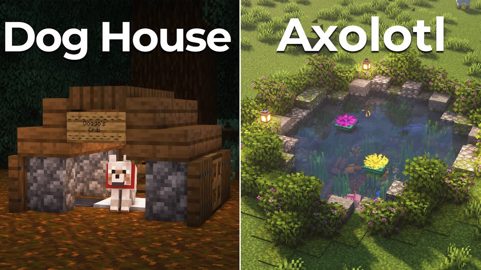 Minecraft 3 Simple Pet House Designs