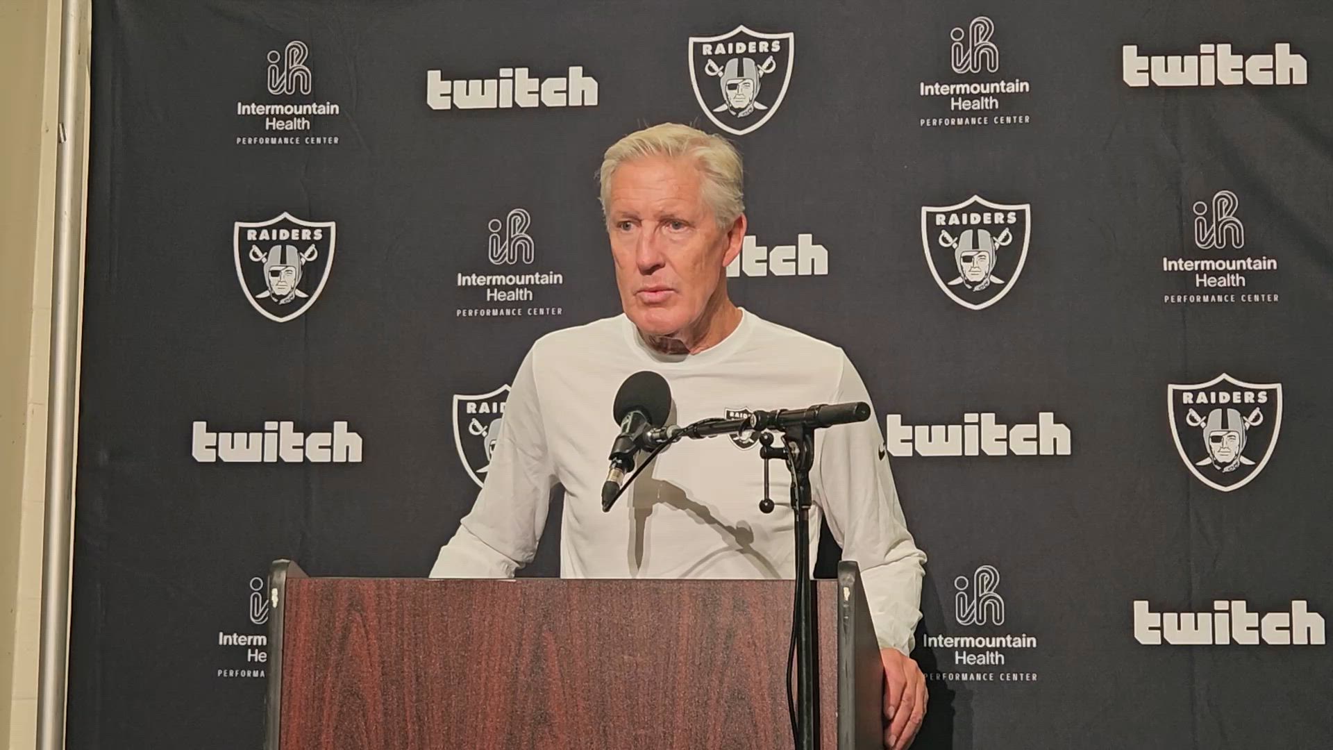 Las Vegas Raiders HC Pete Carroll on Alex Bachman, Cam Miller