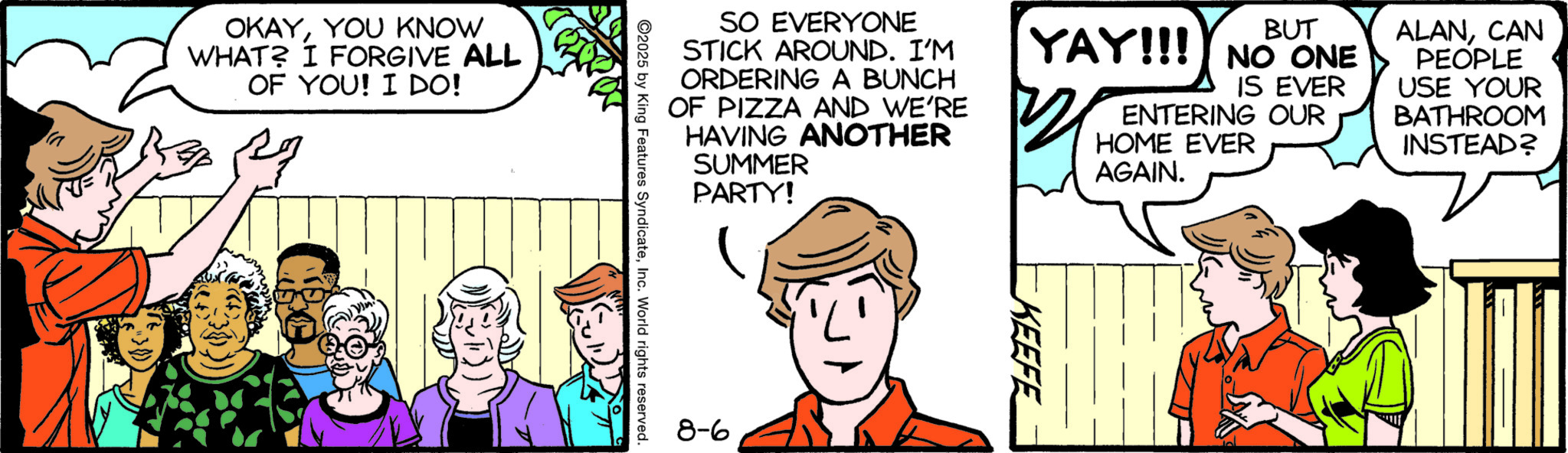 Sally Forth by Francesco Marciuliano; drawn by Jim Keefe