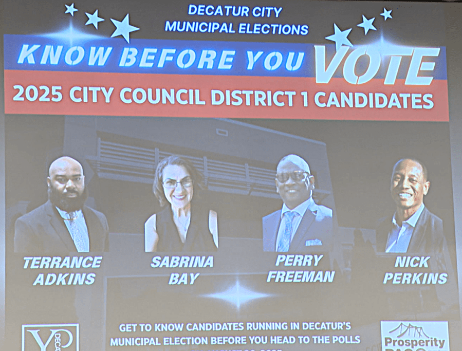 Decatur municipal election candidates face voters in forum
