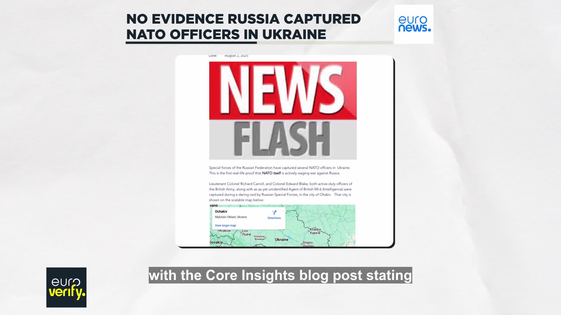 No evidence Russia captured NATO officers in Ukraine