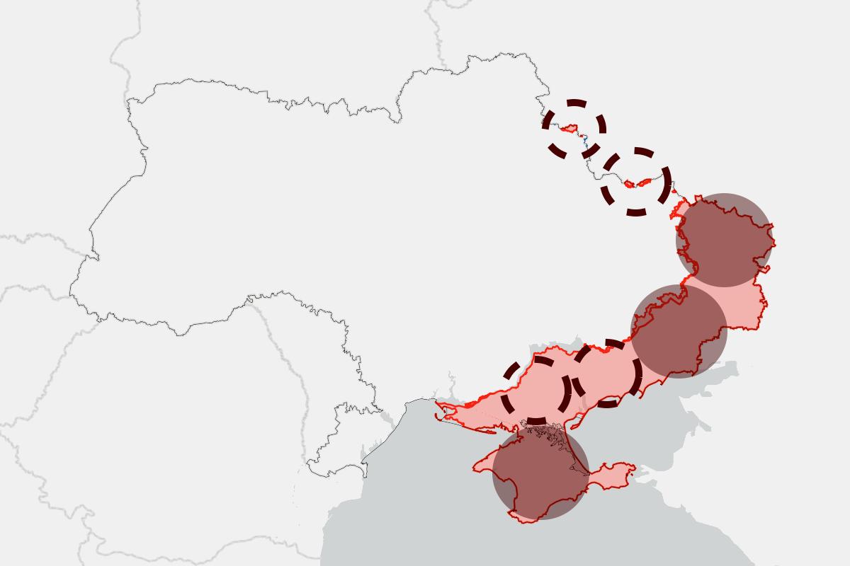 Map shows how Russia and Ukraine could swap land to end war