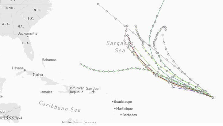 See latest spaghetti models, tracker map for Invest 96L