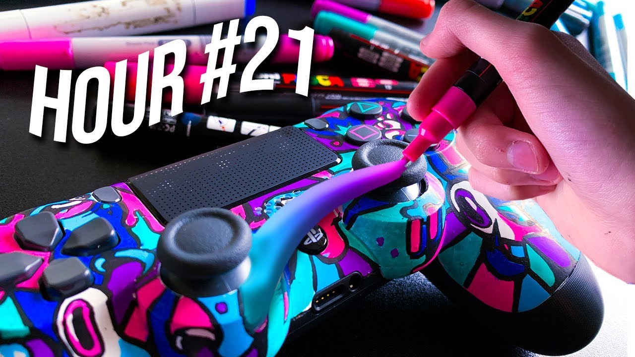 Turning My PS4 Controller Into Custom Doodle Art (24-Hour Challenge)