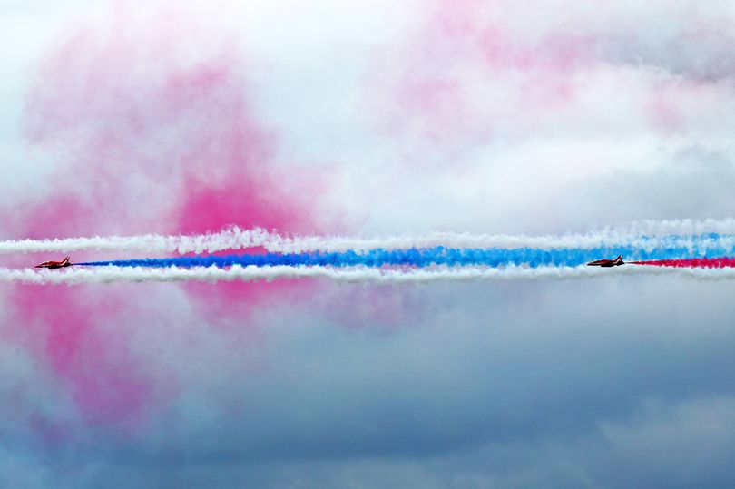 Red Arrows today route map and flight path for weekend air show