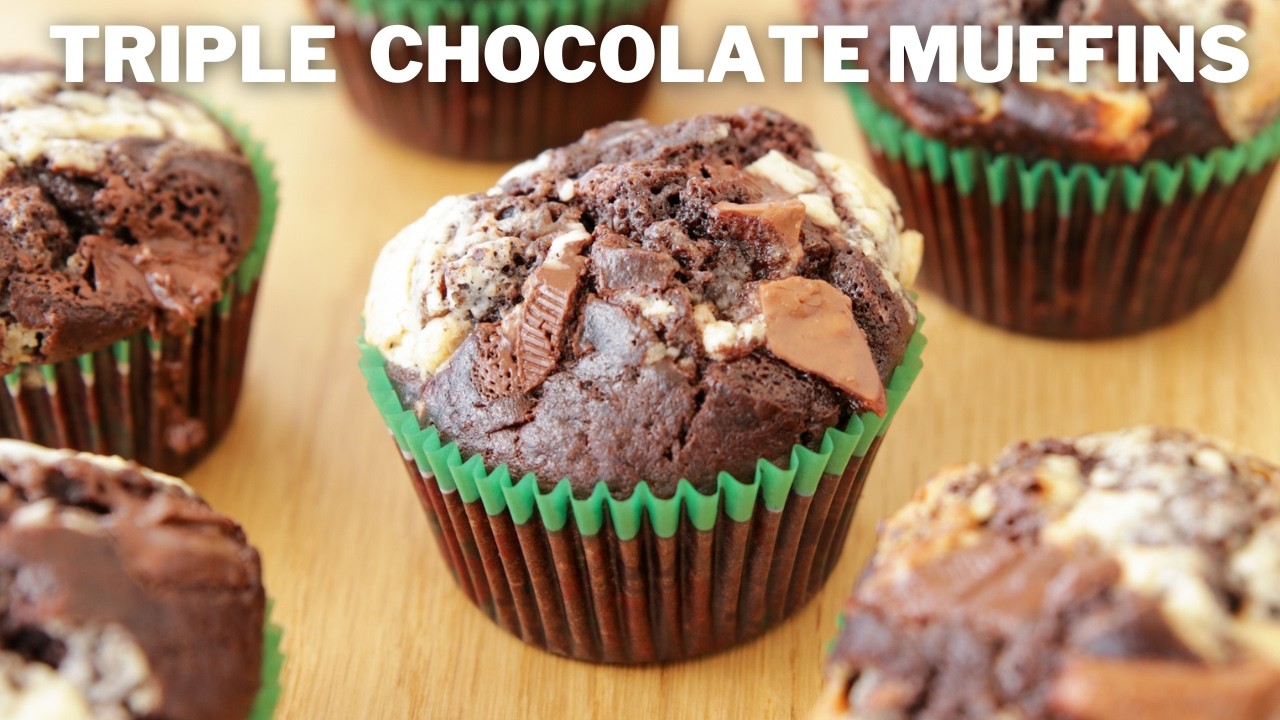 Easy Triple Chocolate Muffins in Just 25 Minutes