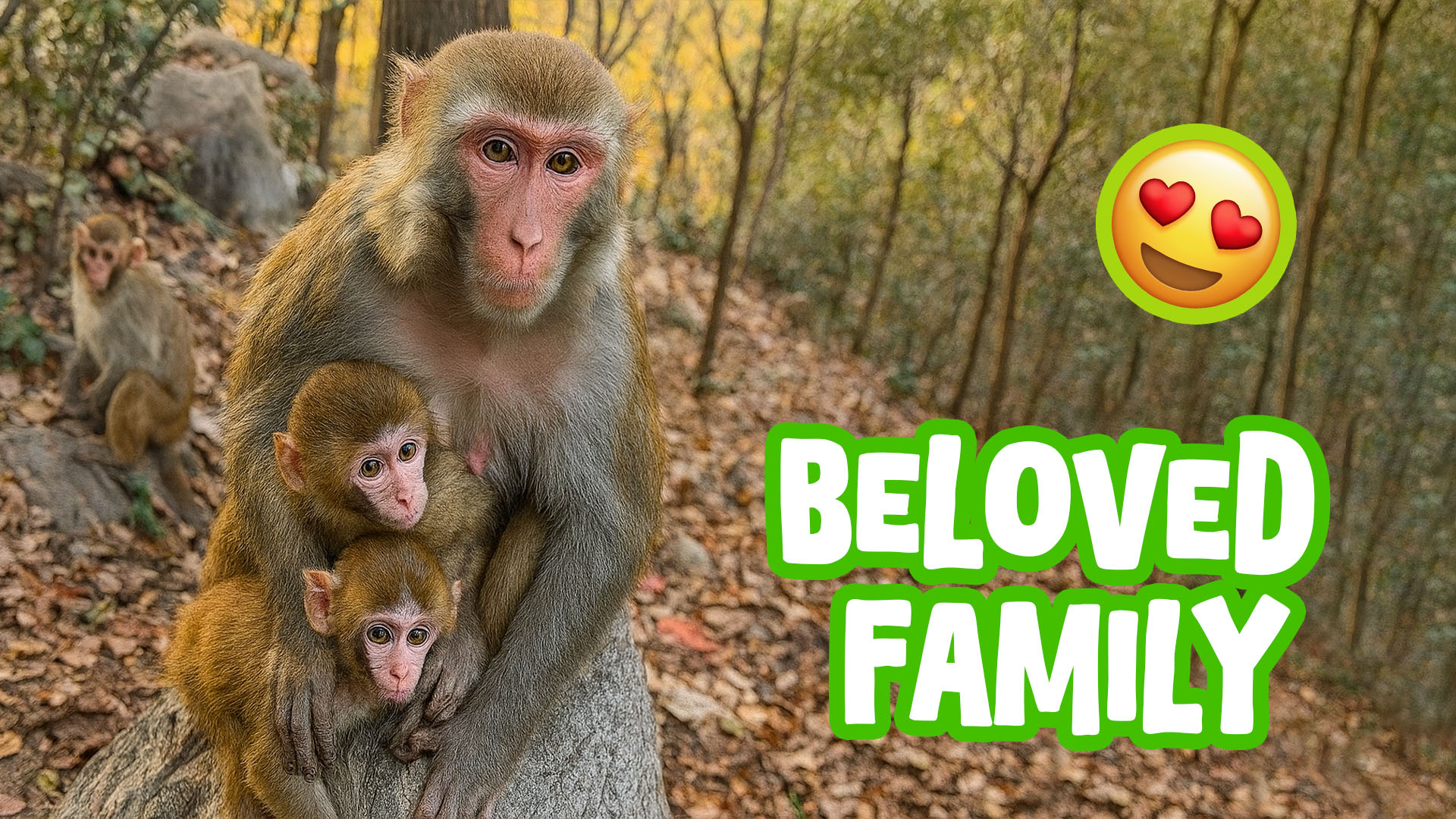 Daily Life of a Beloved Monkey Family
