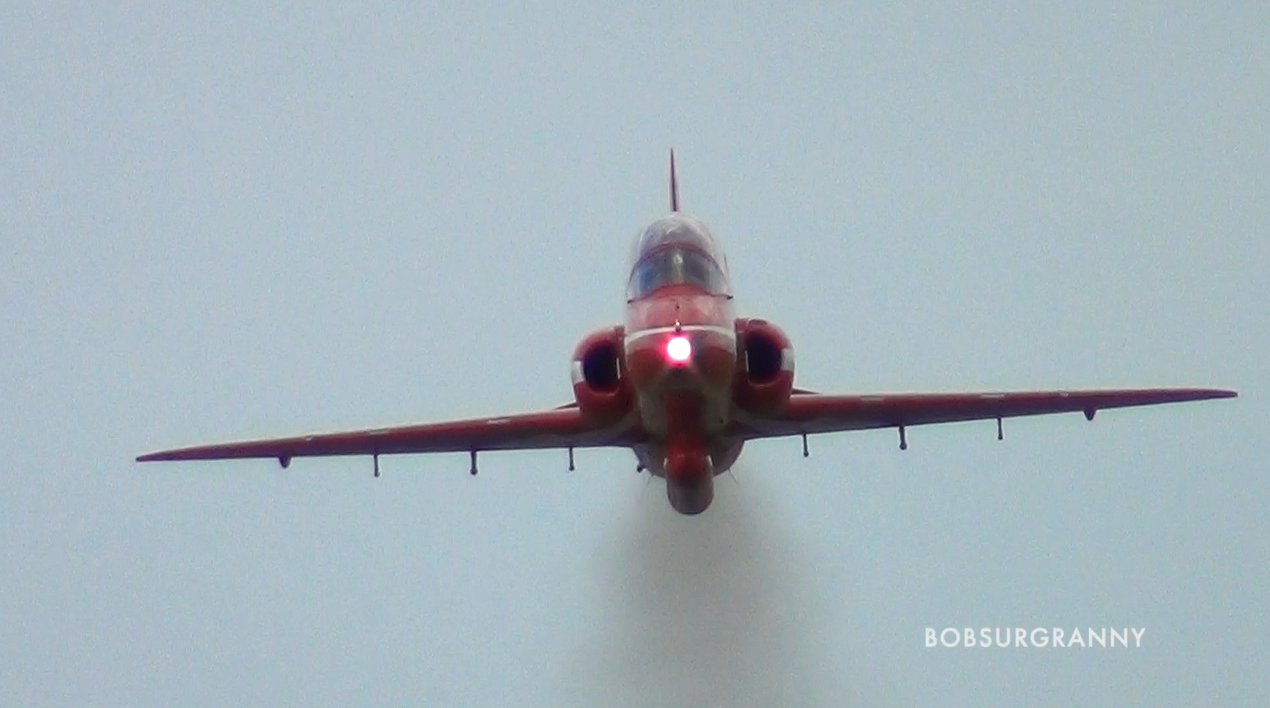 The Red Arrows Smoke Takeoff at Farnborough