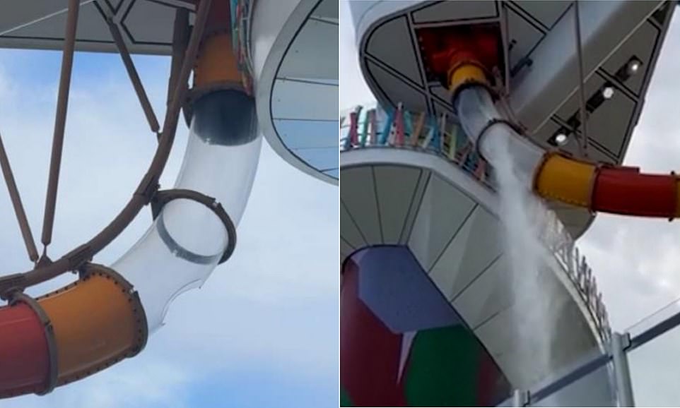 Cruise passenger injured when water slide panel shatters