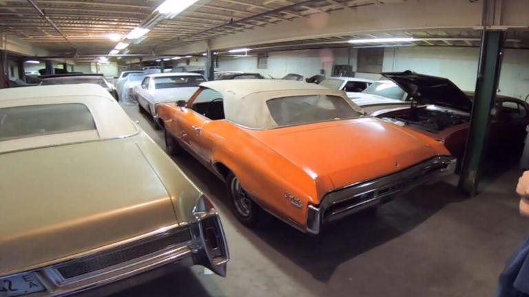 Someone Stashed Classic GM Muscle Cars In A Dusty Factory