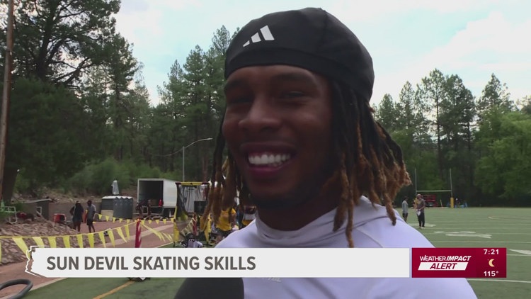 ASU football players' skating skills