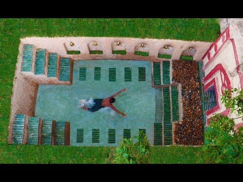 Build an Amazing Paradise Swimming Pool in Front of an Underground House
