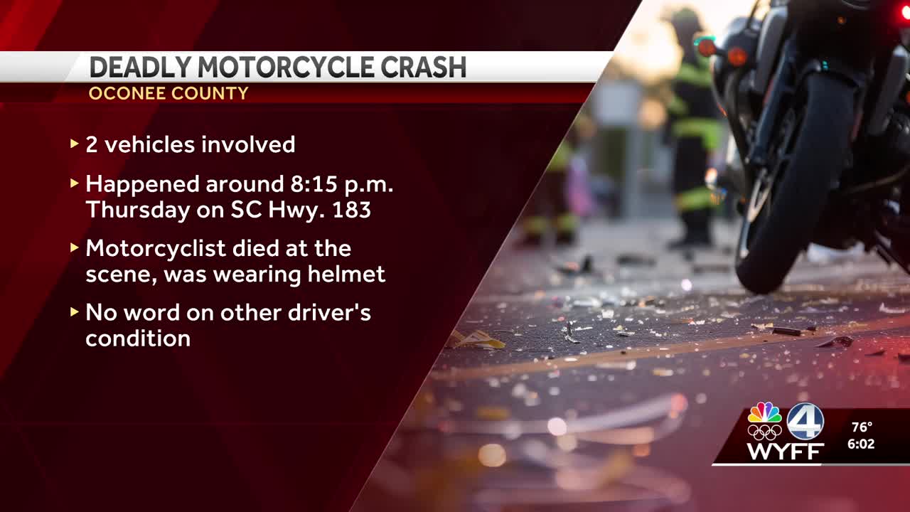 Deadly motorcycle crash in Oconee County