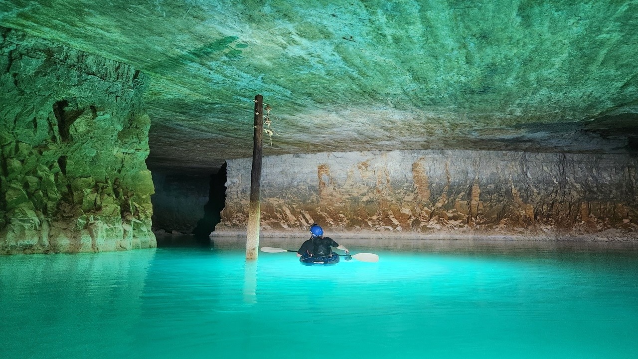 Enormous Limestone Mine Contains Unexpected Cave System