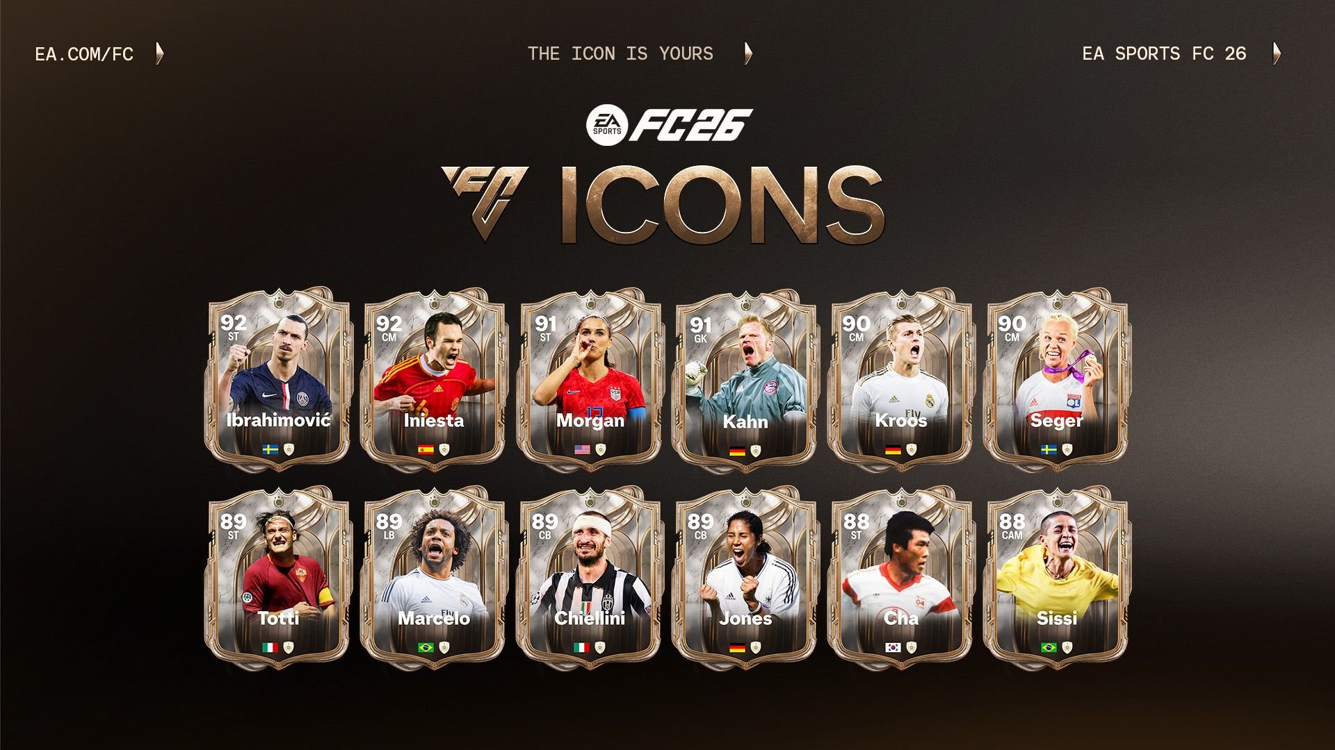 EA FC 26: Die neuen Icons der Fußballsimulation sind bekannt