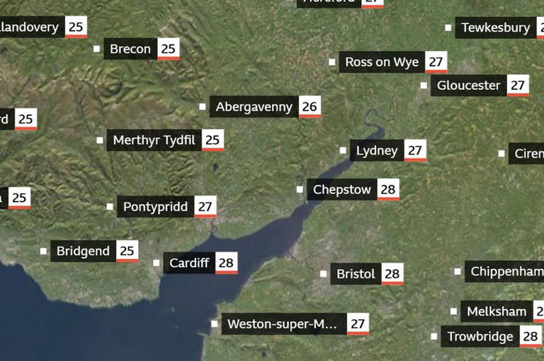 Weather maps show when fourth heatwave will end as Cardiff is hottest ...