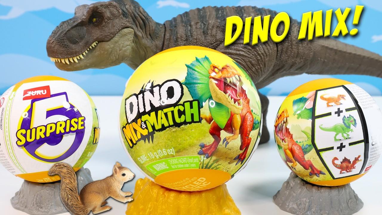 Dinosaur Mix & Match 5 Surprise Tyrannosaurus-spine-a-zino Hybrid ...