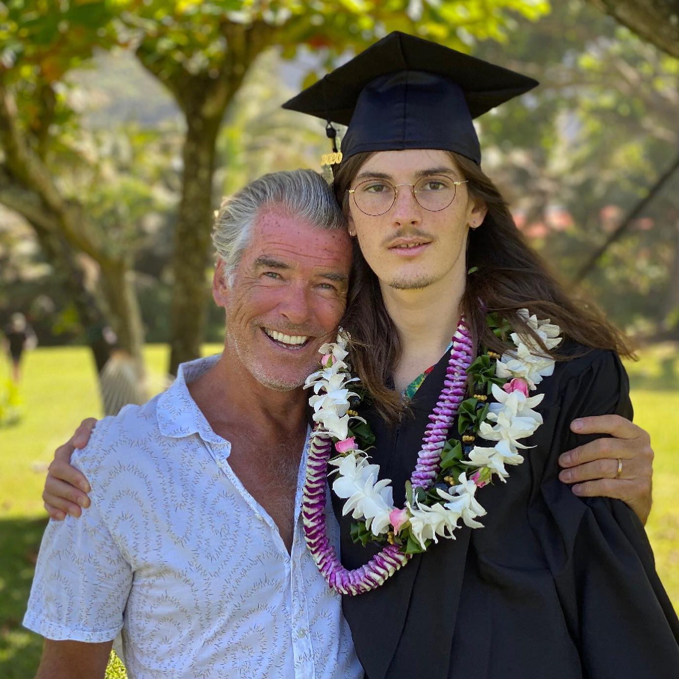 Pierce Brosnan’s son Dylan towers over actor in sweet red carpet appearance