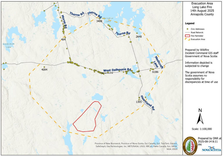 107 homes evacuated as Long Lake fire continues to burn in Annapolis County