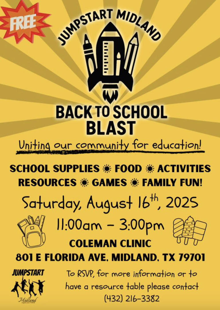 JumpStart Midland to host first ‘Back to School Blast’ Saturday