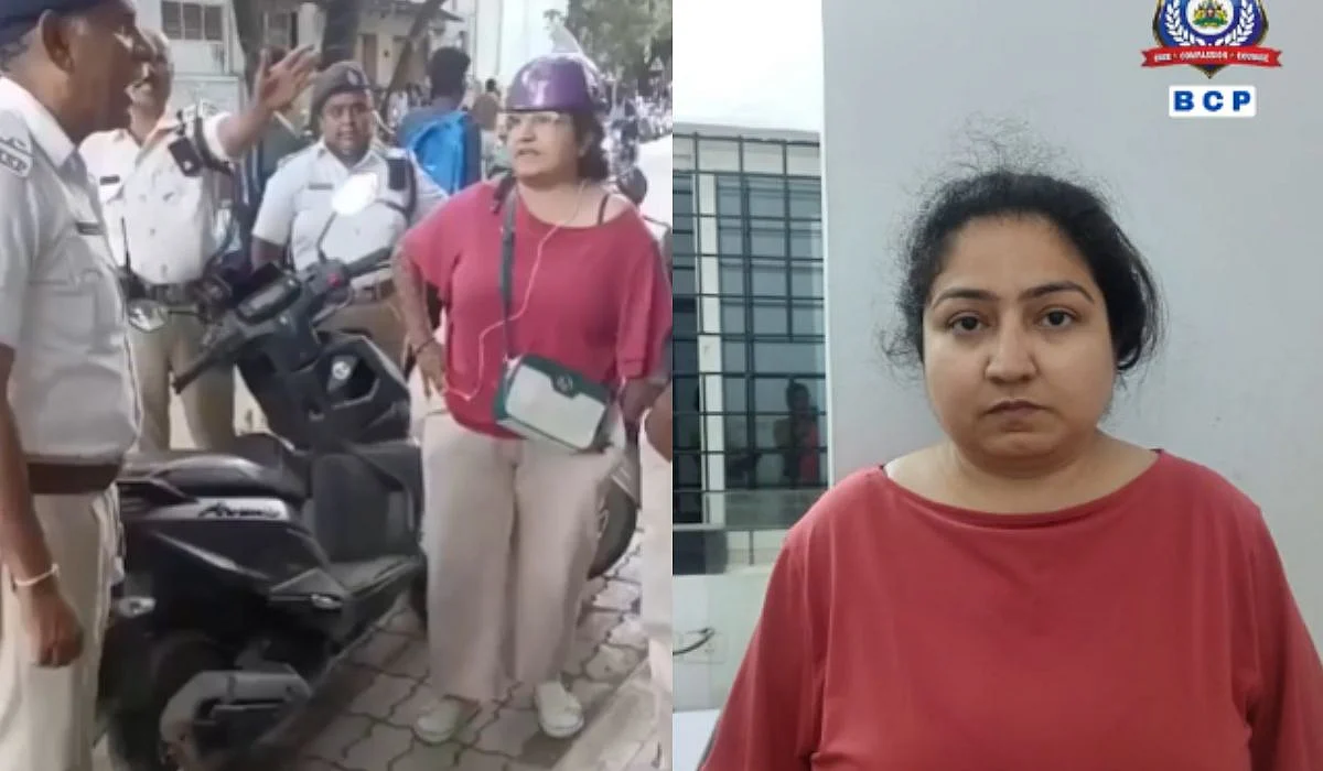 Bengaluru Police Arrests Woman Who Hurled Abuses At Traffic Cops - VIDEO