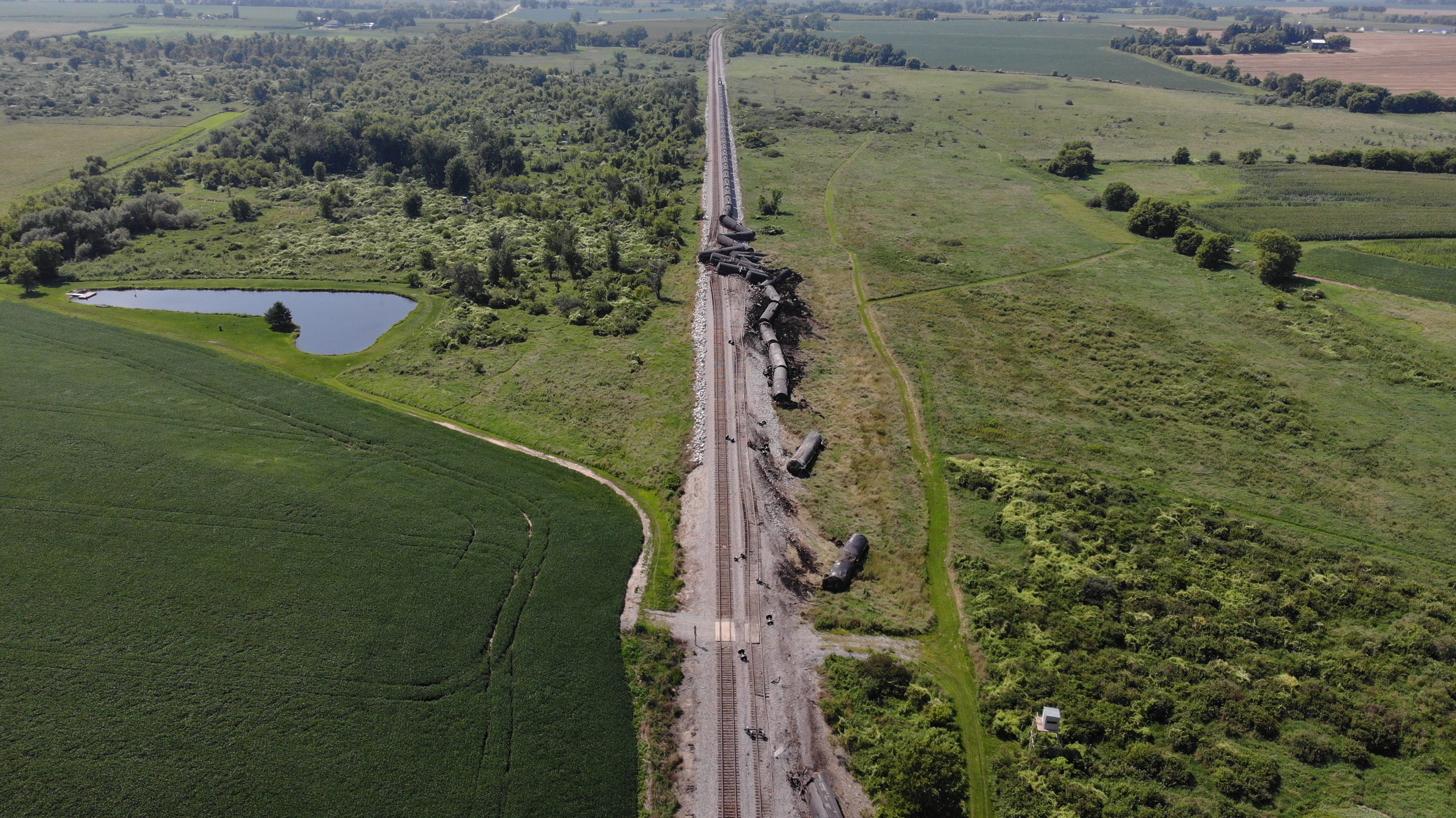 Dodge County train derailment cleanup expected to continue a few more weeks