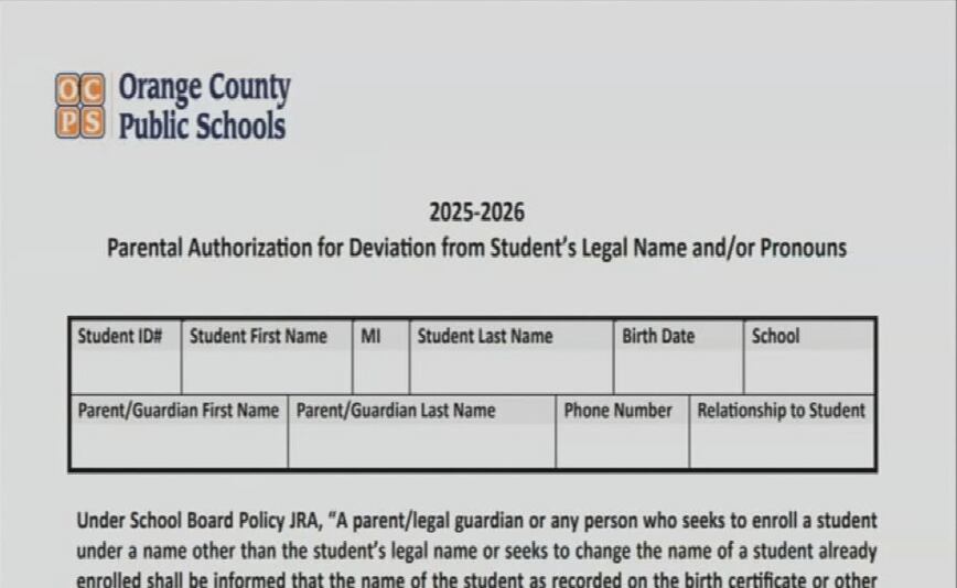 Parents across Central Florida must fill out forms indicating their ...