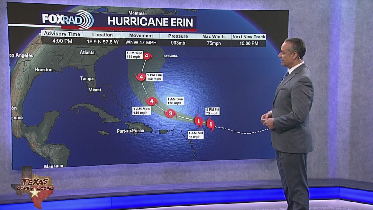 Tropical Weather Update: Weekend forecast for Hurricane Erin, Gulf ...