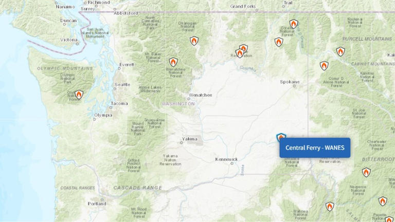 Where are the fires in WA? Here's a map of the wildfires burning across ...