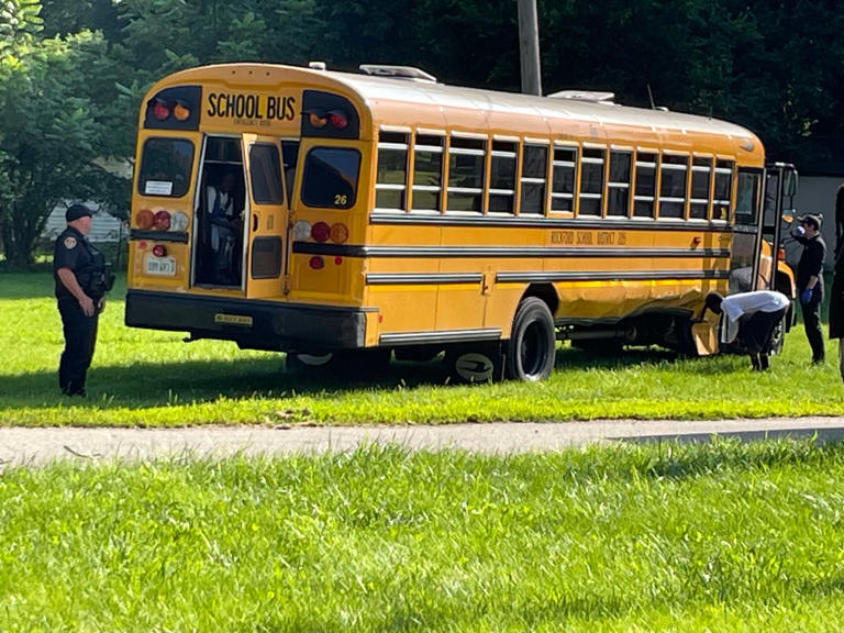 Rockford school bus involved in two-vehicle crash