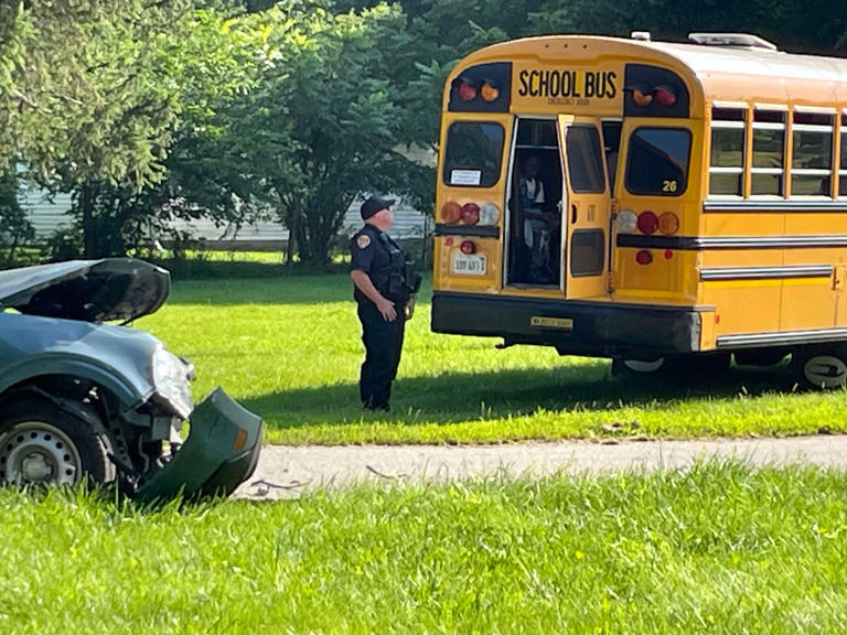Rockford school bus involved in two-vehicle crash