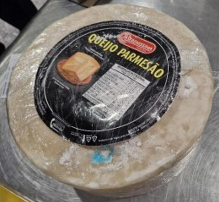 American caught smuggling $1M of crack in 17-pound wheel of Parmesan