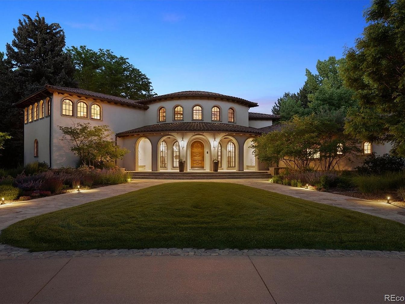 $22M Spanish Revival Sanctuary in Cherry Hills Village, CO with Vineyard, Wine cellar, Home ...