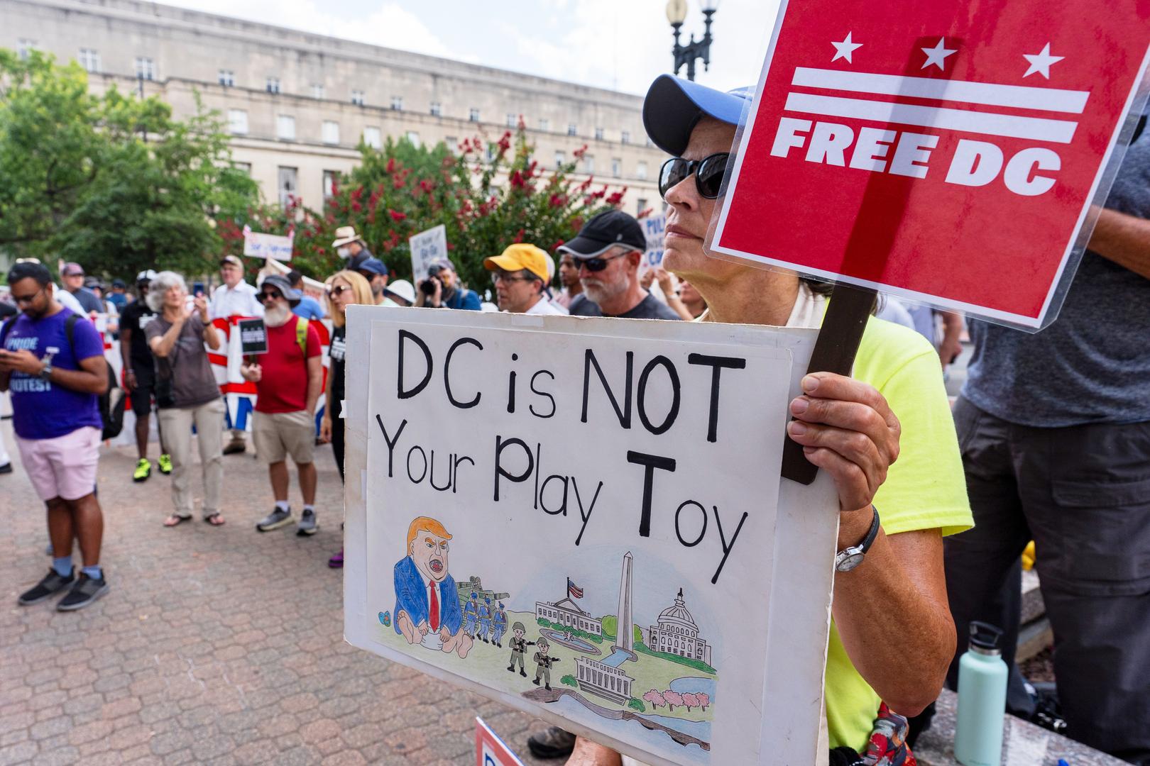 Washingtonians protest Trump's federal takeover of DC police department